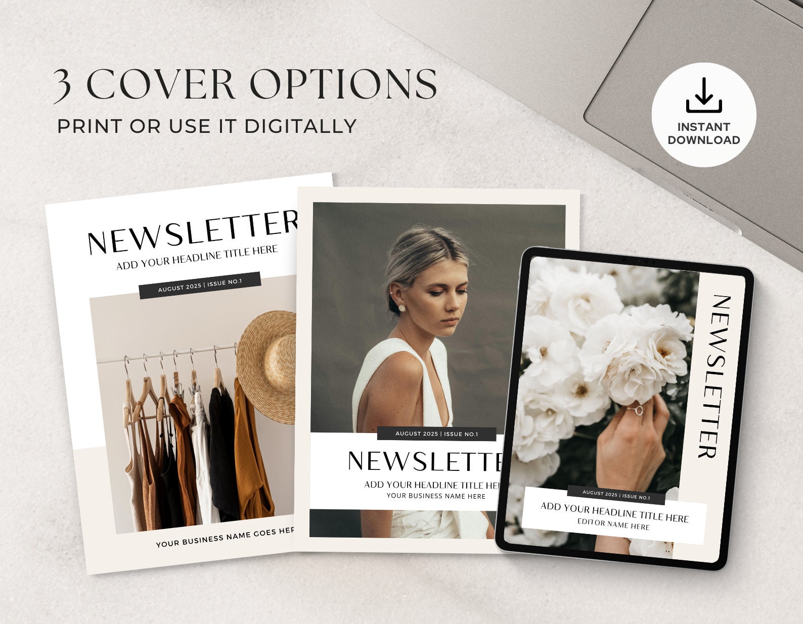 Editable Newsletter Template | Blogger, Real Estate, Realtor, Nonprofit ...