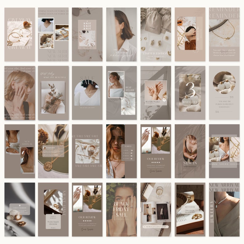 Jewelry Instagram Story Templates Jewellery Social Media | Etsy