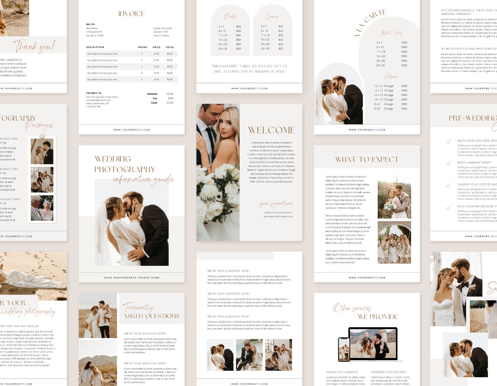 Wedding Photography Welcome Guide Template| Client Guide Template ...
