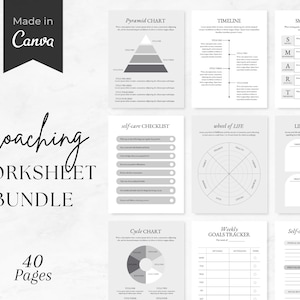 Coaching Worksheet Templates | Coaching Ebook Templates | Lead Magnet ...