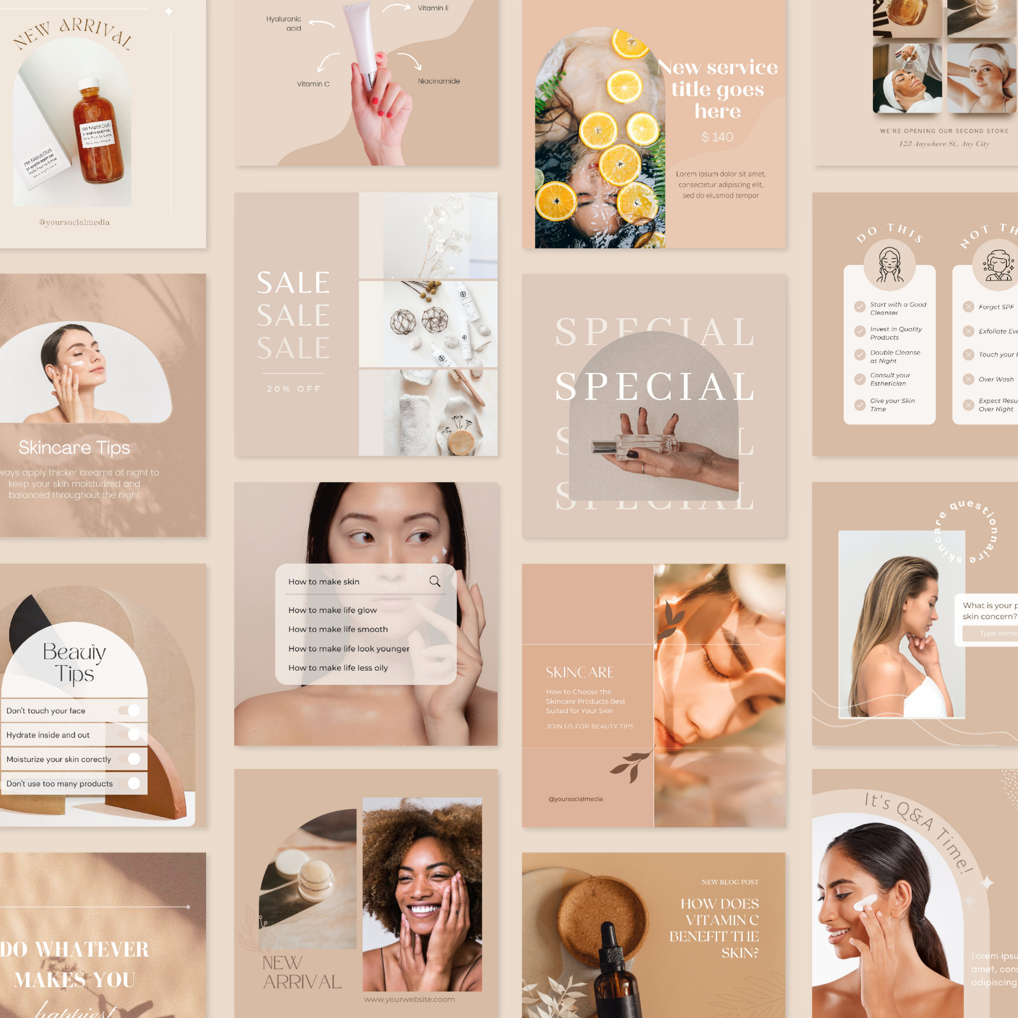 Esthetician Instagram Post Templates Skincare Social Media - Etsy