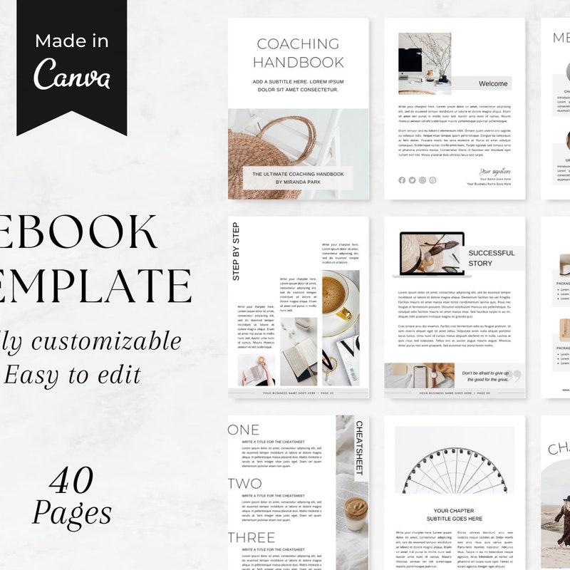 Free Canva Ebook Template - Etsy