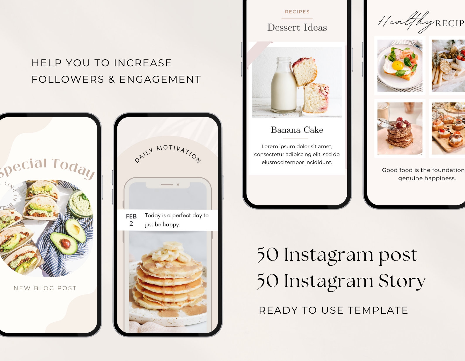 Food Instagram Template | Instagram Post Stories | Food Cooking Recipe ...