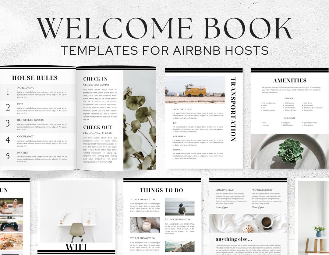 Airbnb Welcome Book Template Welcome Guidebook Vacation Rental Welcome ...