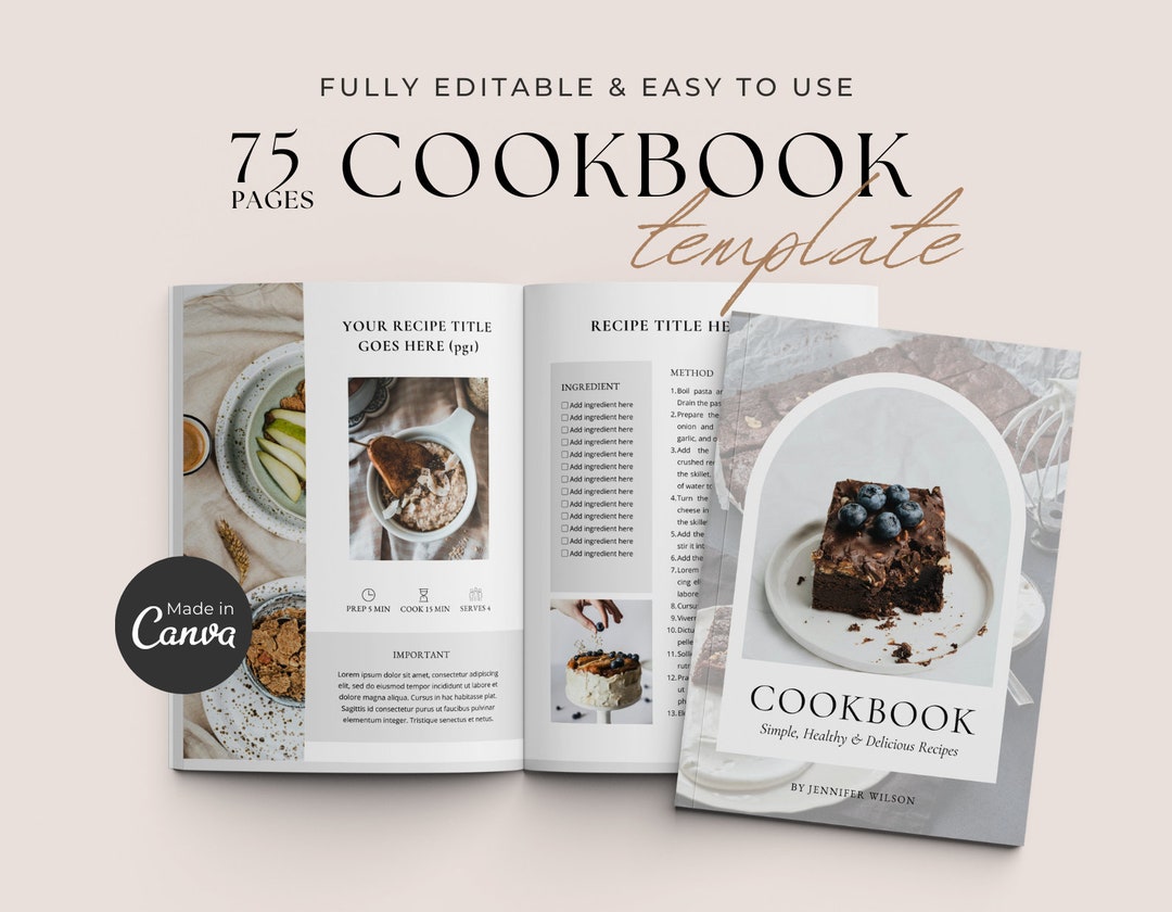 Cookbook Template | Recipe Book Template | Cook Book Template | Recipe ...