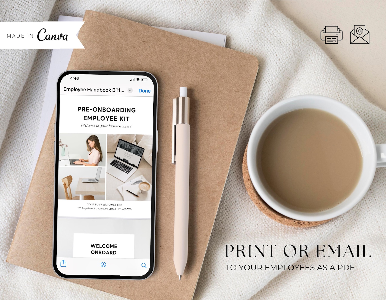 Employee Welcome Package Template | New Employee Onboarding Handbook ...