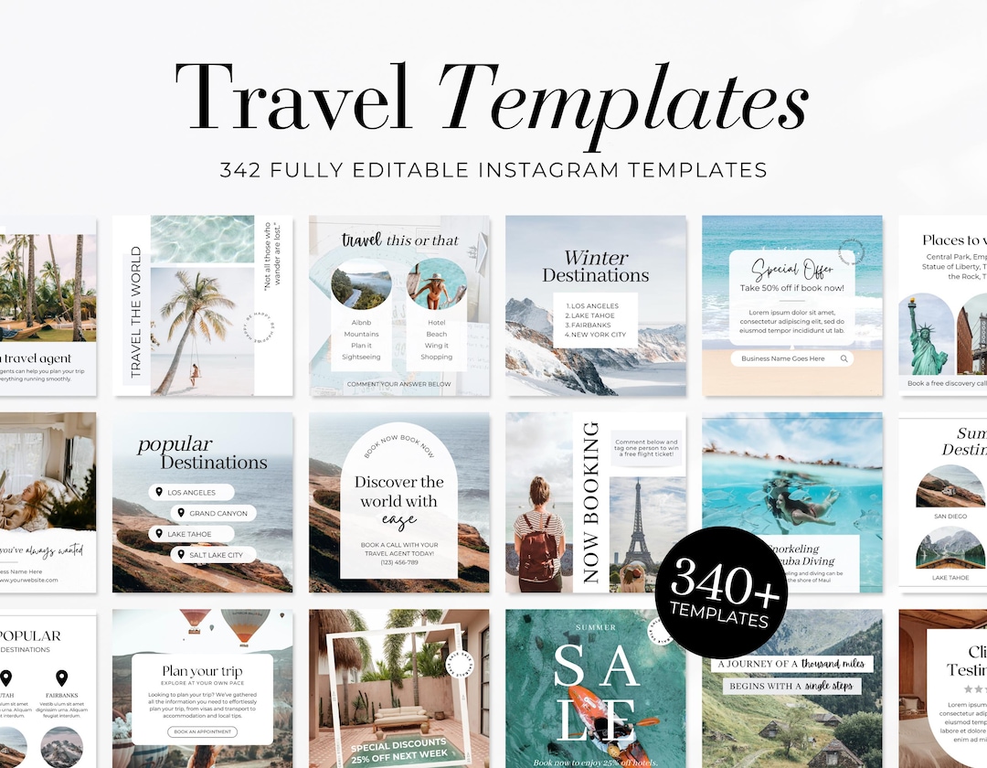 Travel Instagram Templates | Travel Agent Instagram Post | Travel ...
