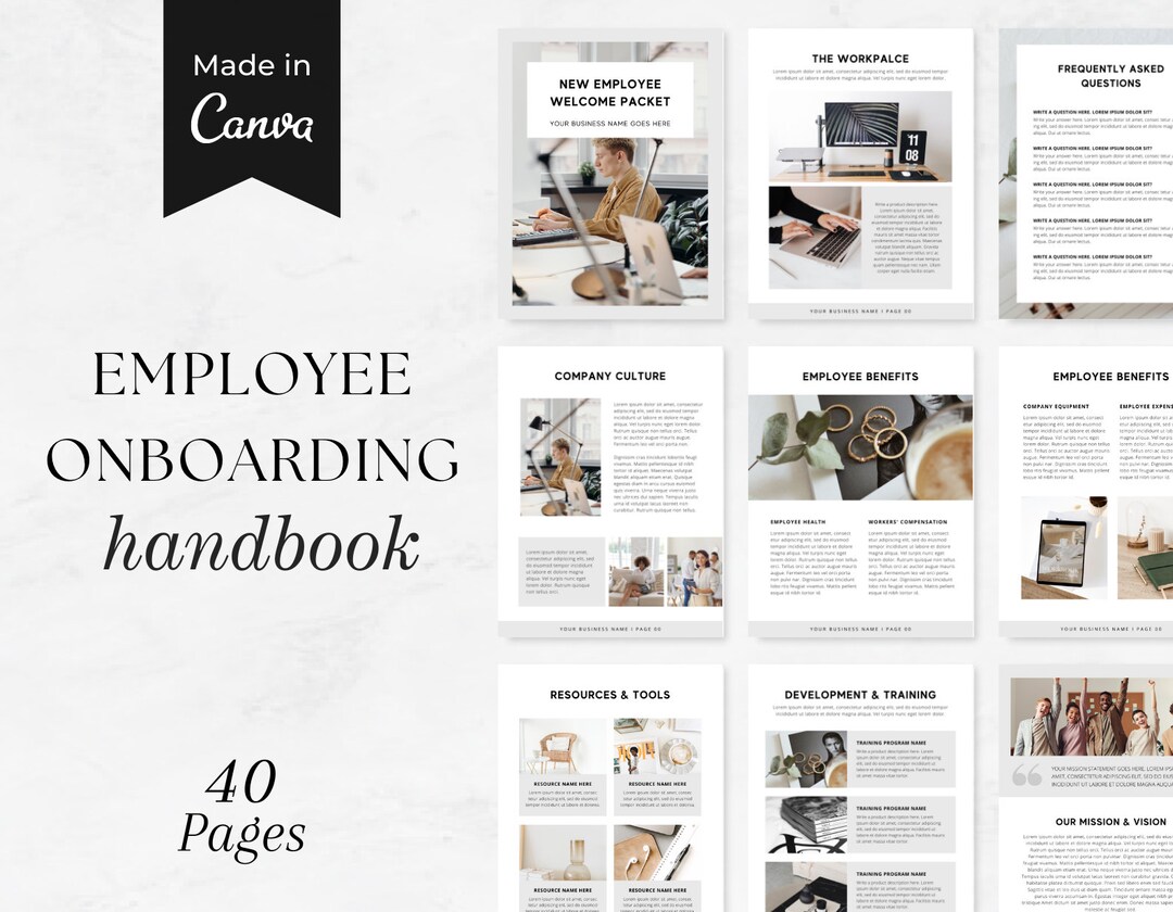 Employee Onboarding Template | New Hire Handbook | Training Manual ...