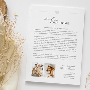 Home Offer Letter Template | Home Buyer Offer Letter | Home Love Letter ...