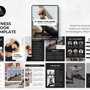 Fitness Ebook Template | Fitness Program Planner | Fitness Yoga Coach ...