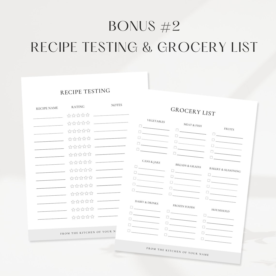 Recipe Template Editable Recipe Sheet Template Printable - Etsy