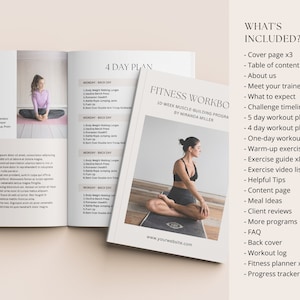 Fitness Ebook Template | Fitness Program Planner | Fitness Yoga Coach ...