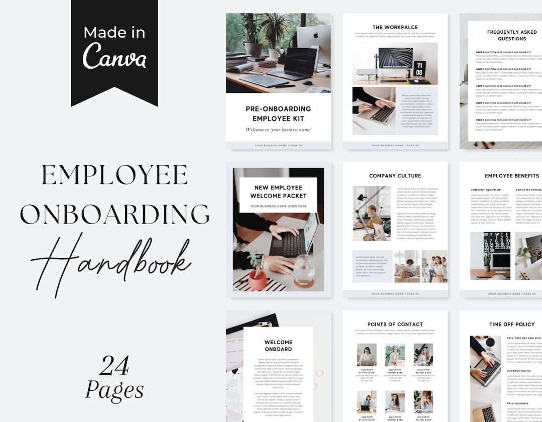 Employee Onboarding Template | New Hire Handbook | Training Manual ...