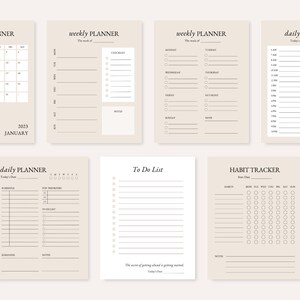Printable Planner Set | Daily Weekly Monthly Planner | to Do List ...