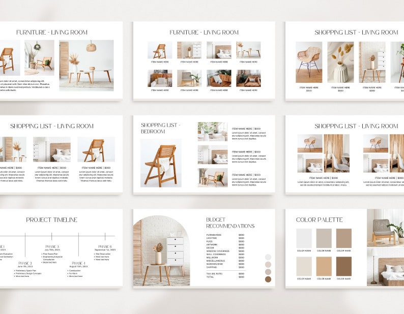 Interior Design Template | Client Presentation Template | Interior ...