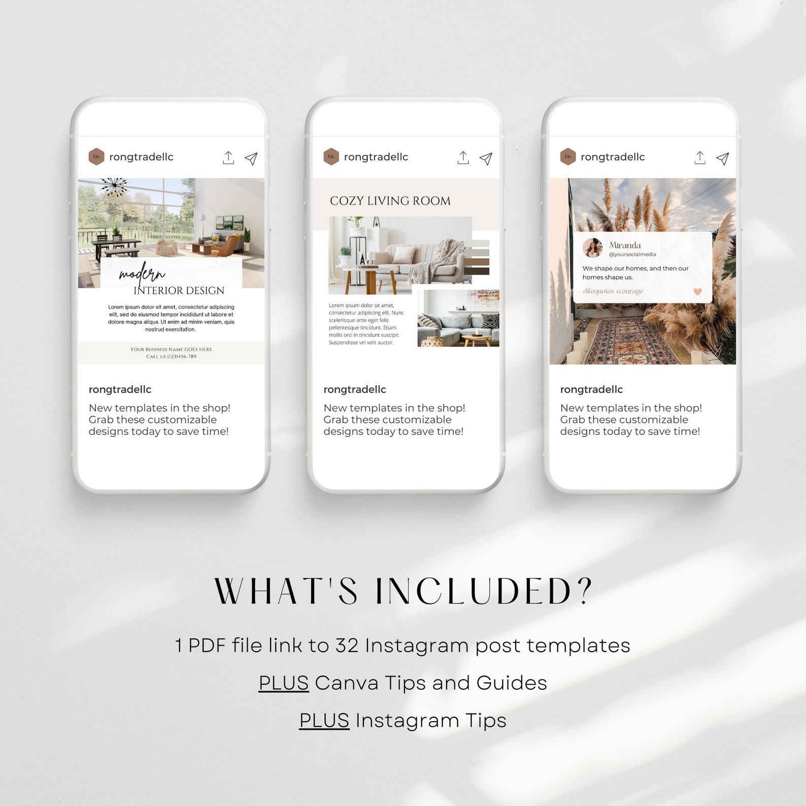 Interior Design Instagram Post Template Interior Design IG - Etsy
