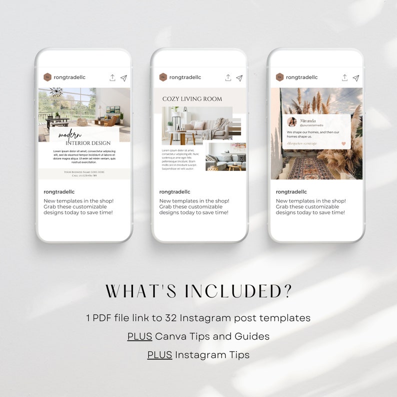 Interior Design Instagram Post Template Interior Design IG - Etsy