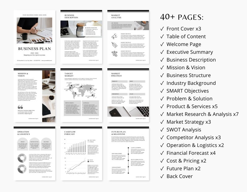 Small Business Plan Template | Small Business Planner Printable | Start ...