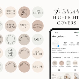 Instagram Story Highlight Covers | Editable Highlight Instagram Covers ...
