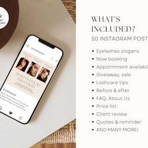 Lash Tech Instagram Post Template | Lash Extension | Story Highlight ...