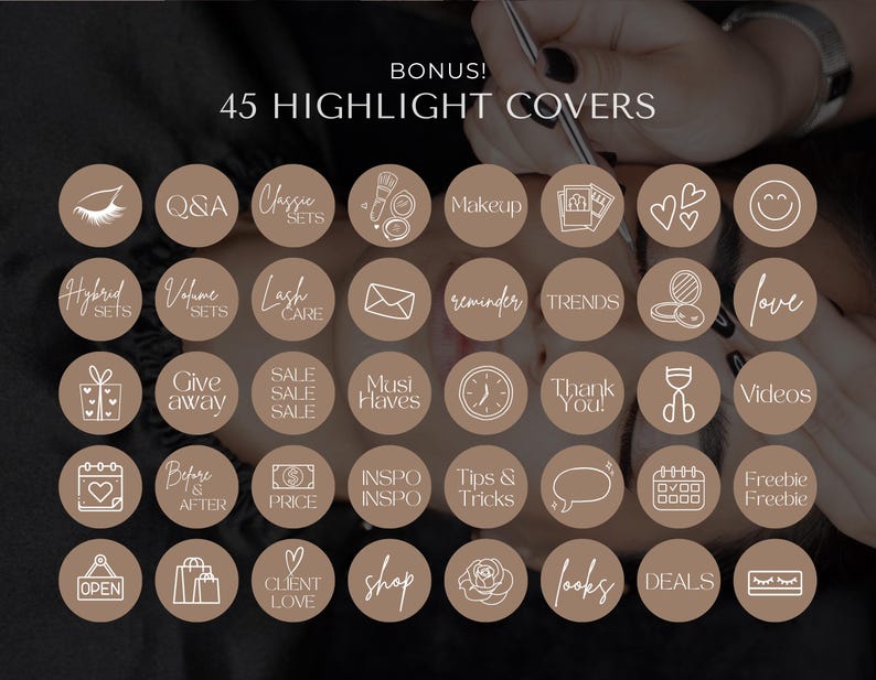 Lash Tech Instagram Post Template | Lash Extension | Story Highlight ...