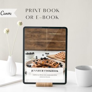 Cookbook Template Recipe Book Template Editable Canva - Etsy