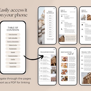 Travel Itinerary Template | Printable Travel Guide | Travel Agent ...