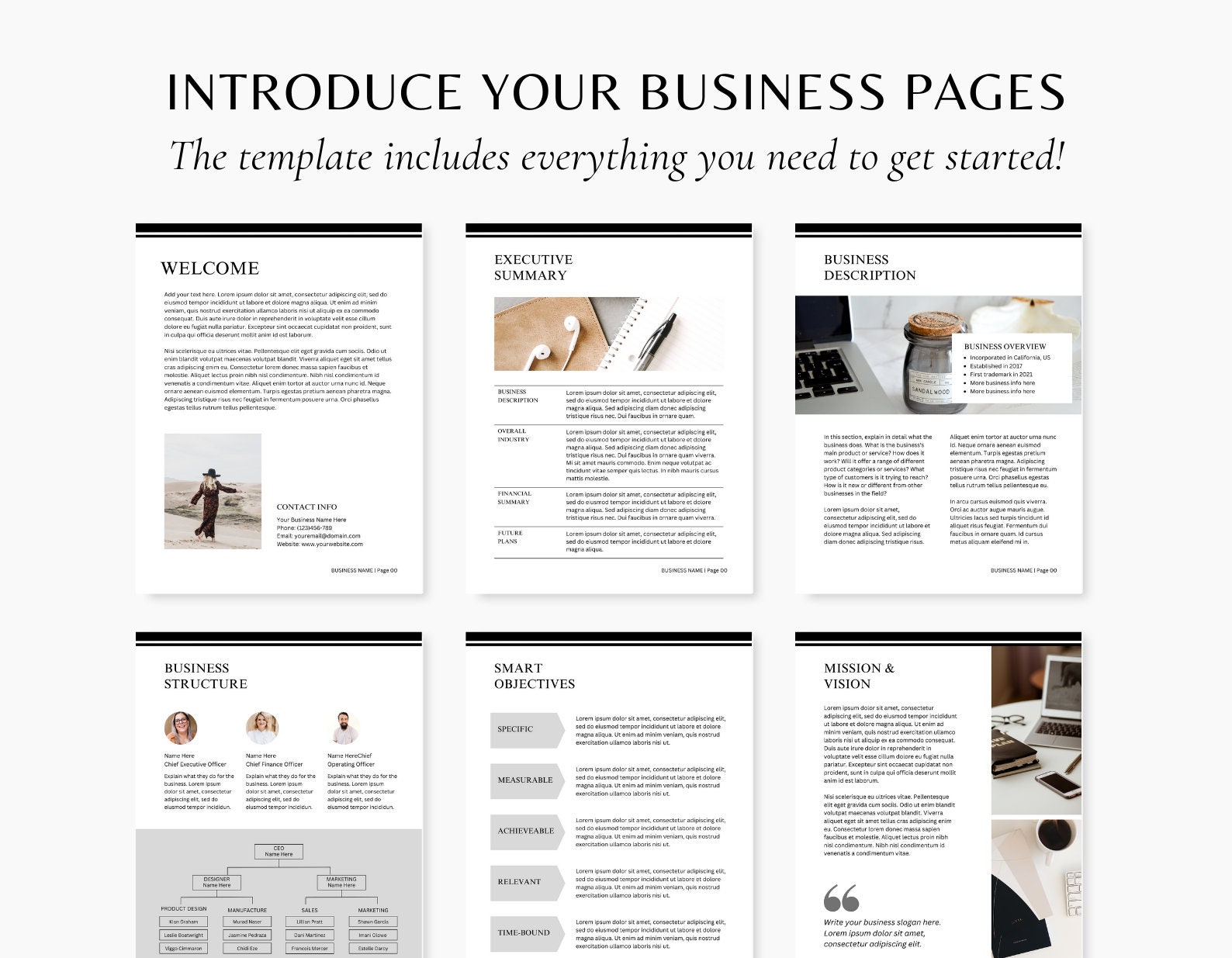 Small Business Plan Template | Small Business Planner Printable | Start ...