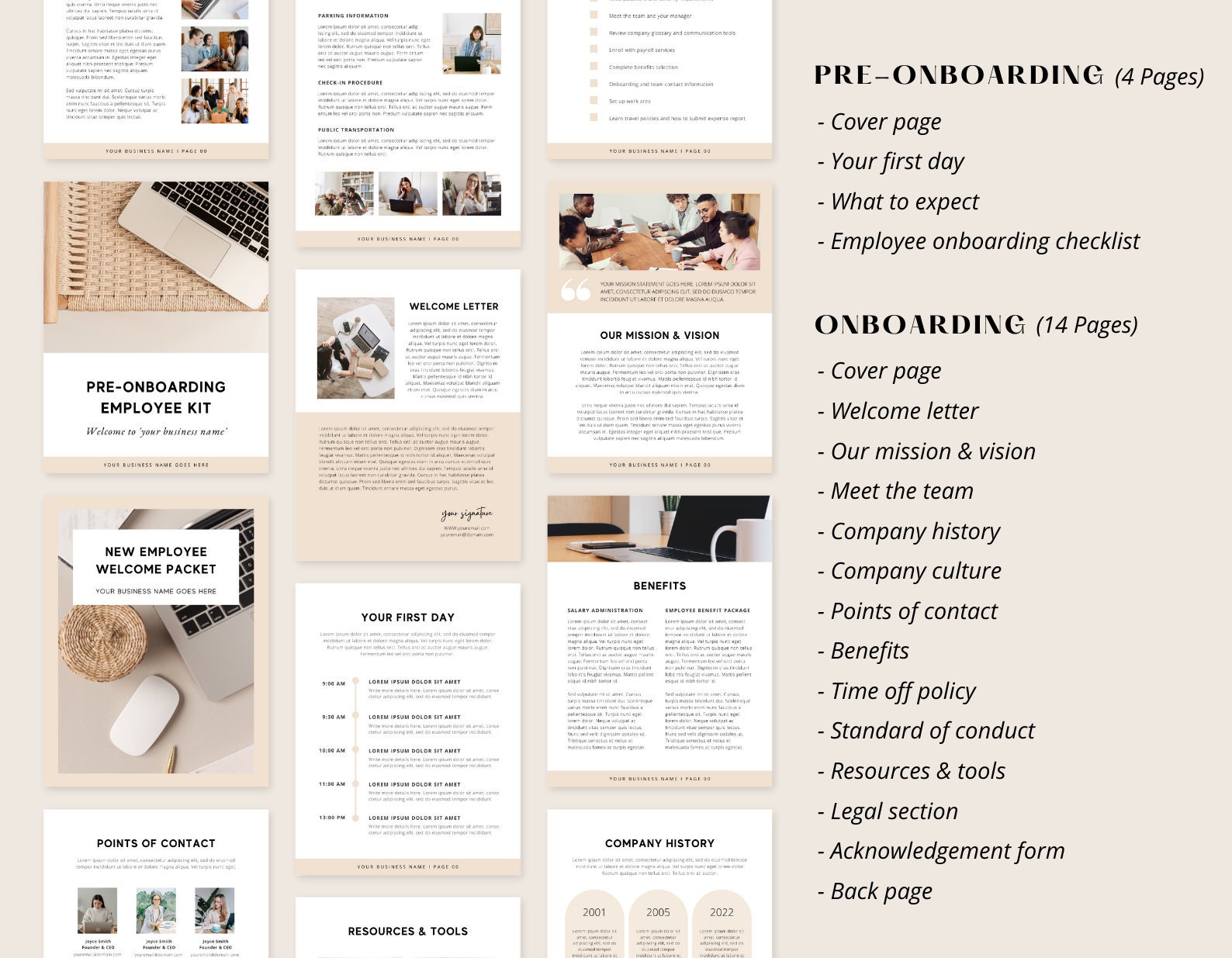 Employee Welcome Package Template New Employee Onboarding - Etsy