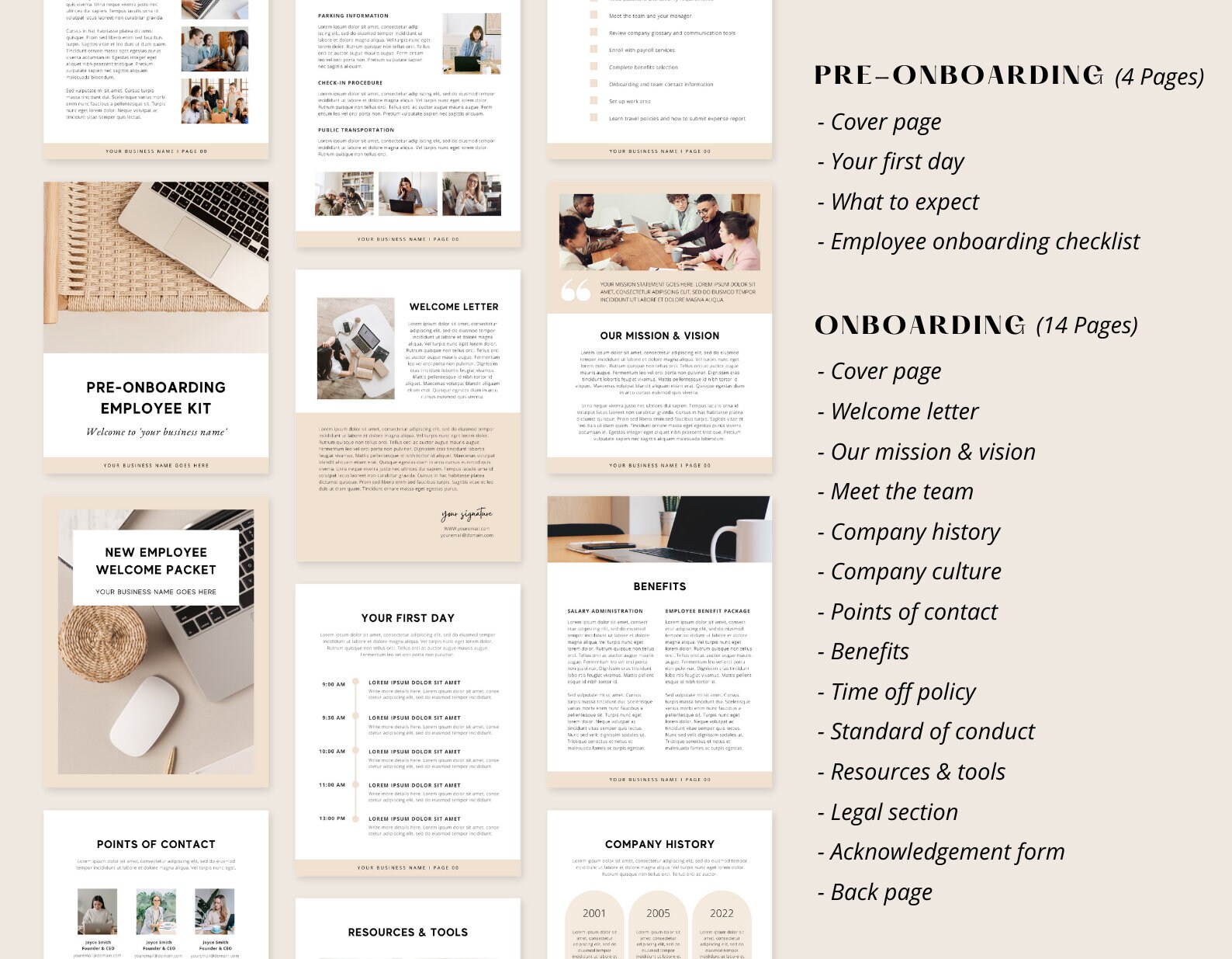 Employee Welcome Package Template New Employee Onboarding - Etsy