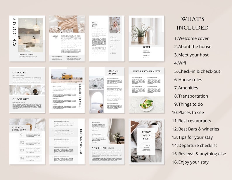 Airbnb Welcome Book Template Airbnb Guest Book Template - Etsy