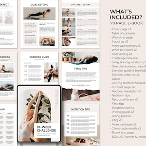 Fitness Ebook Template | Fitness Program Planner | Fitness Yoga Coach ...