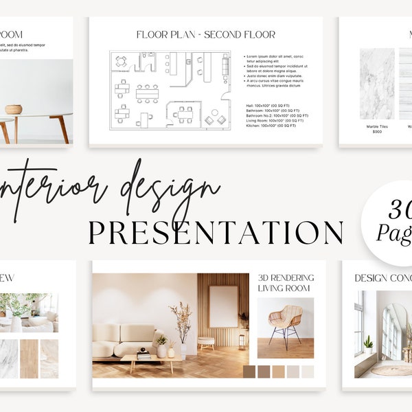 Interior Design Client Presentation Board - Etsy
