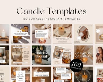 Candle Instagram Post Template | Social Media Bundle Candle Businesses ...