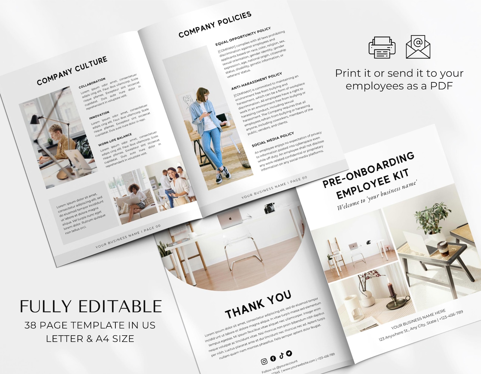 Employee Handbook Template | Training Manual Template | Employee ...