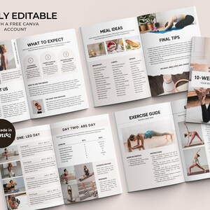 Fitness Ebook Template | Fitness Program Planner | Fitness Yoga Coach ...