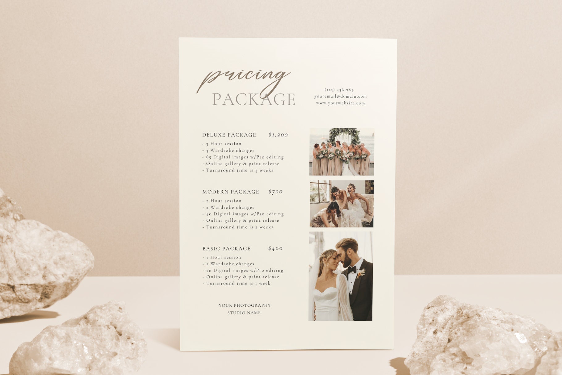 Wedding Photography Pricing List Wedding Pricing Guide Sheet - Etsy