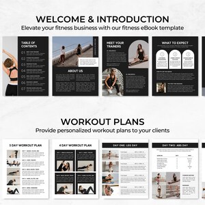 Fitness Ebook Template | Fitness Program Planner | Fitness Yoga Coach ...
