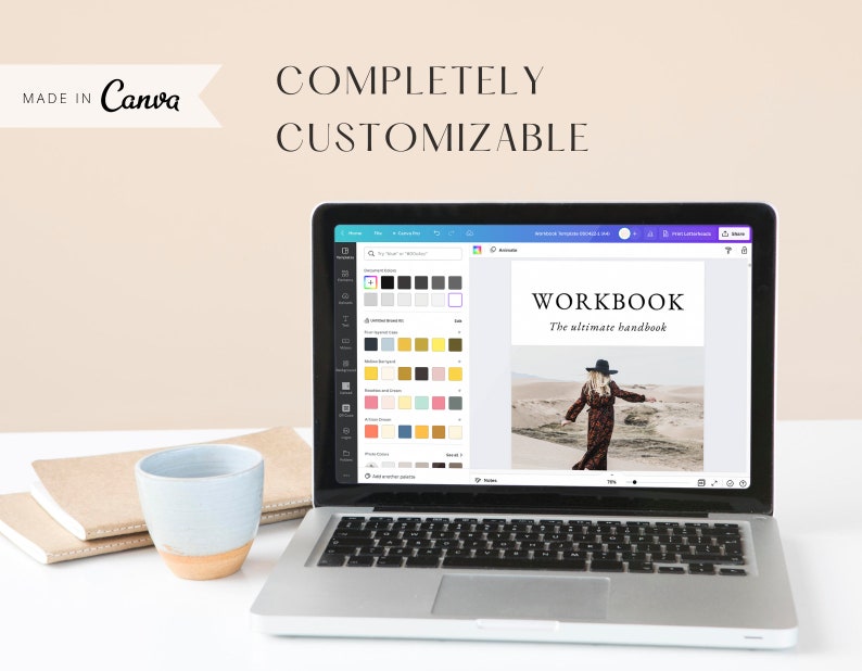 Editable Workbook Template Canva Coaching Ebook Template | Etsy