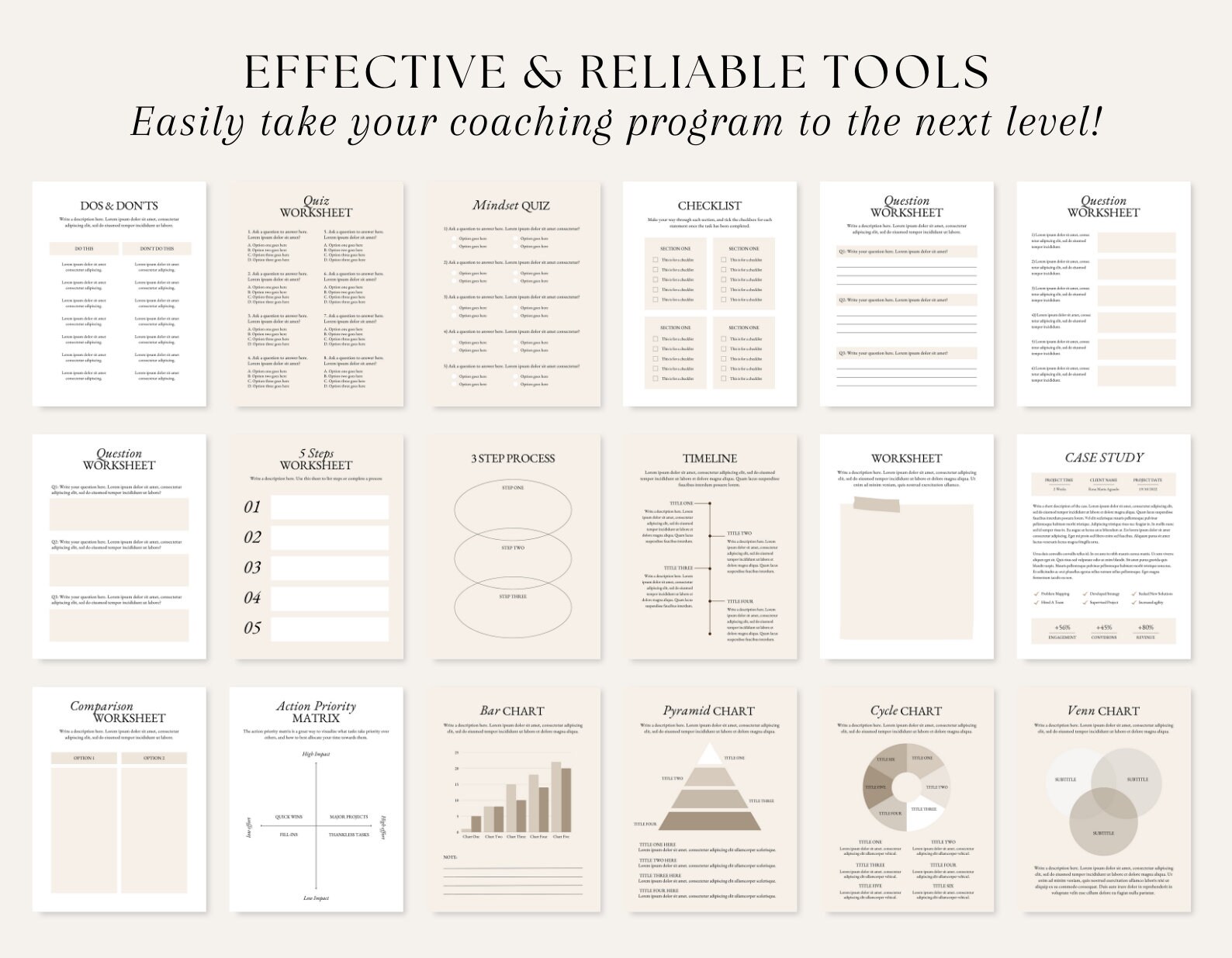 Coaching Worksheets | Coaching Workbook Template | Enneagram Template ...