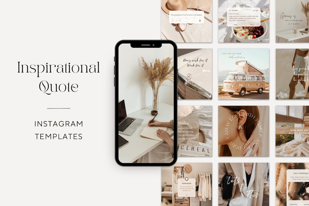 75 Instagram Inspirational Quote Template| Positive Motivational Quote ...