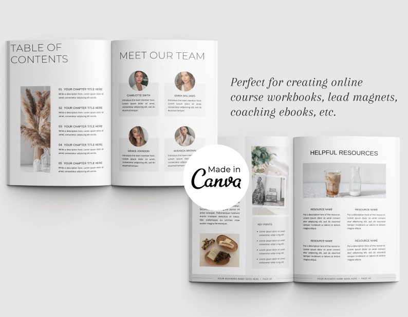 Ebook Template Canva | Coaching Guide Book Canva Template| Lead Magnet ...