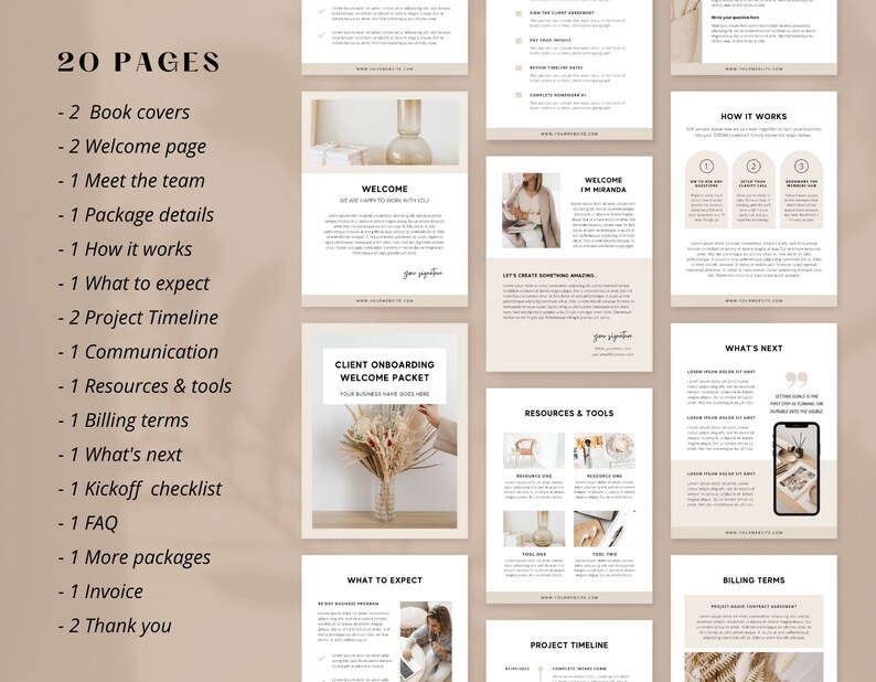 Client Welcome Packet Template new Client Service Guide - Etsy