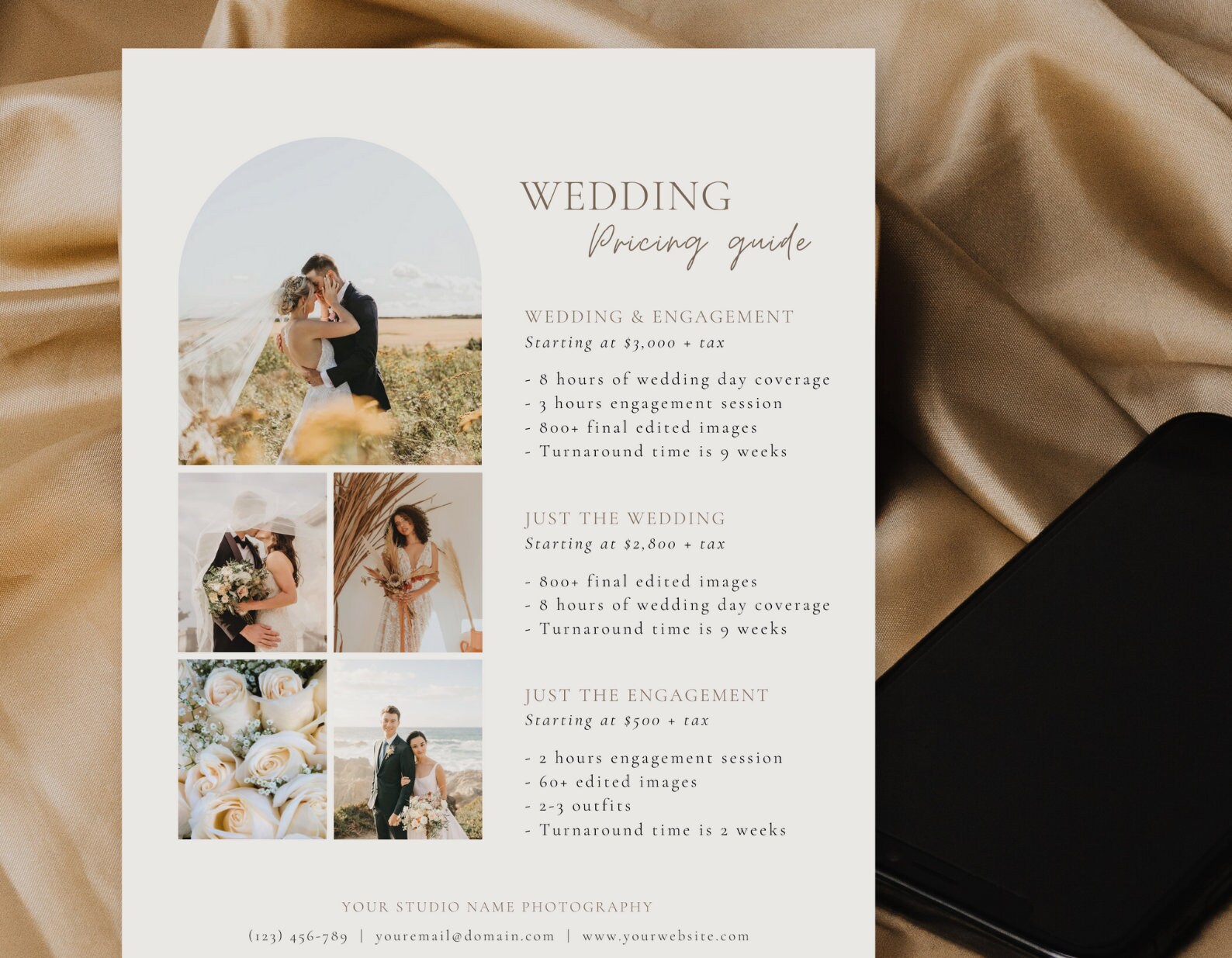 Photography Pricing Template Wedding Pricing Guide Wedding - Etsy