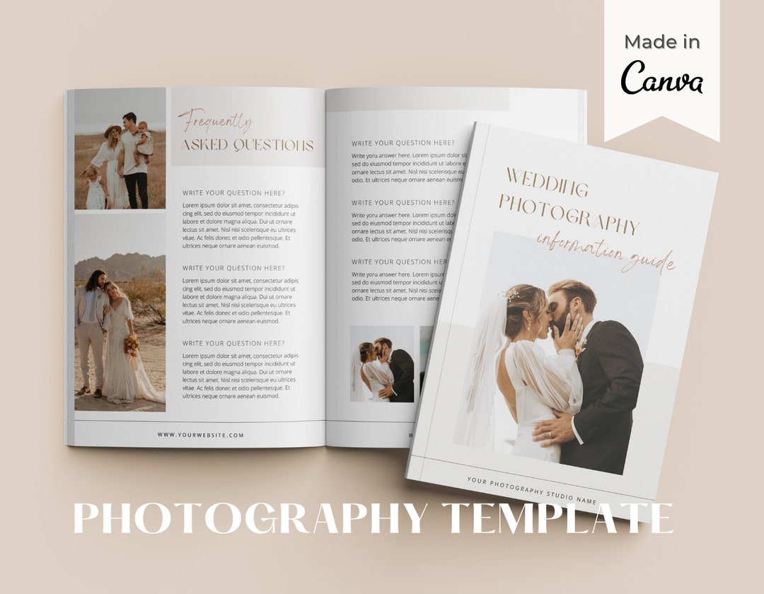 Wedding Photography Welcome Guide Template| Client Guide Template ...