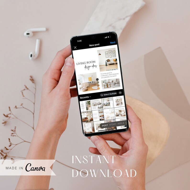 Interior Design Instagram Post Template Interior Design IG - Etsy