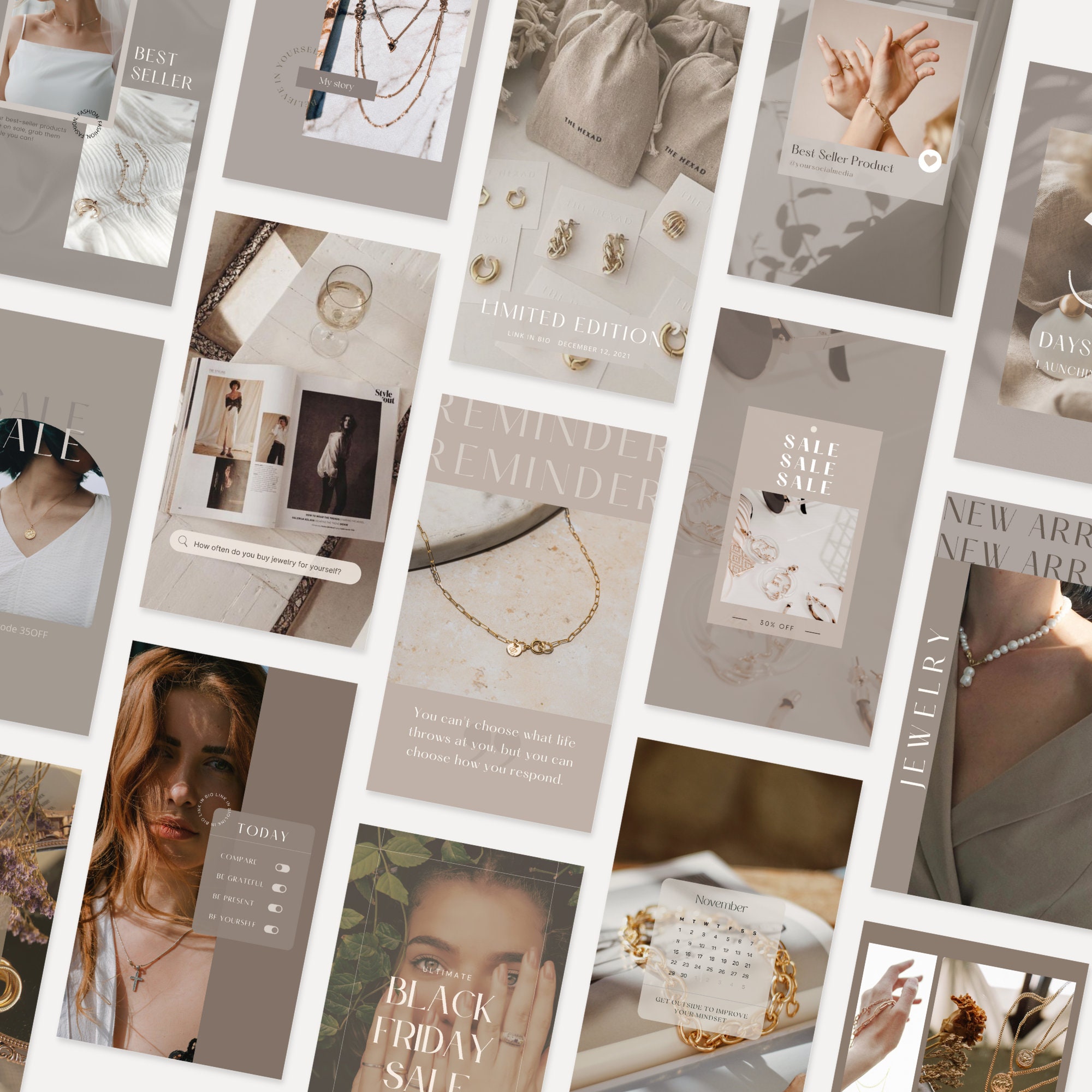 Jewelry Instagram Story Templates Jewellery Social Media | Etsy