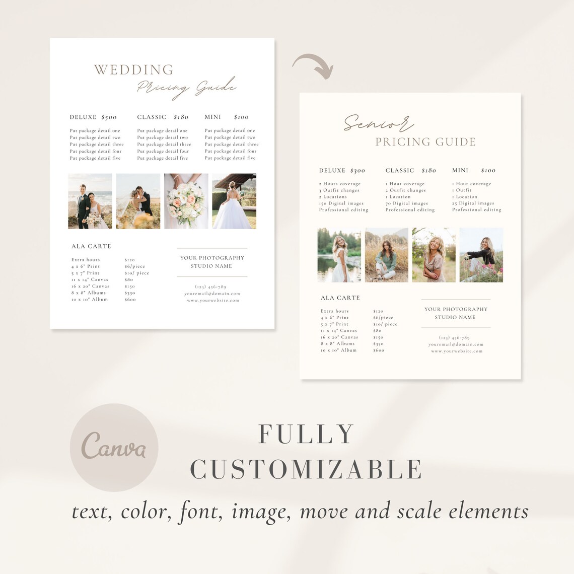 Wedding Photography Pricing List Wedding Pricing Guide Sheet - Etsy