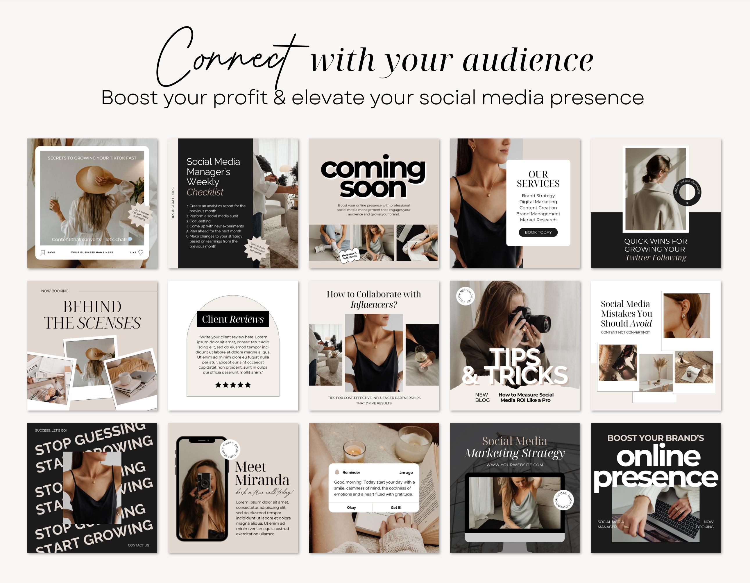 Social Media Manager Templates | Instagram Posts and Stories ...