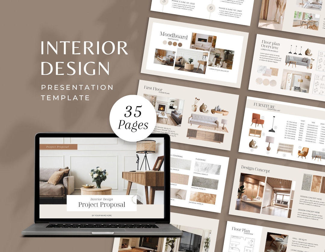 Interior Design Template | Client Presentation Template | Interior ...